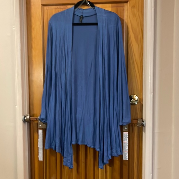 M Fleurette | Jackets & Coats | Light Blue Jacket With Longer Front ...